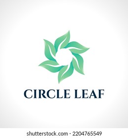 Circle Leaf Flower Logo Design Template Stock Vector (Royalty Free) 2204765549 | Shutterstock