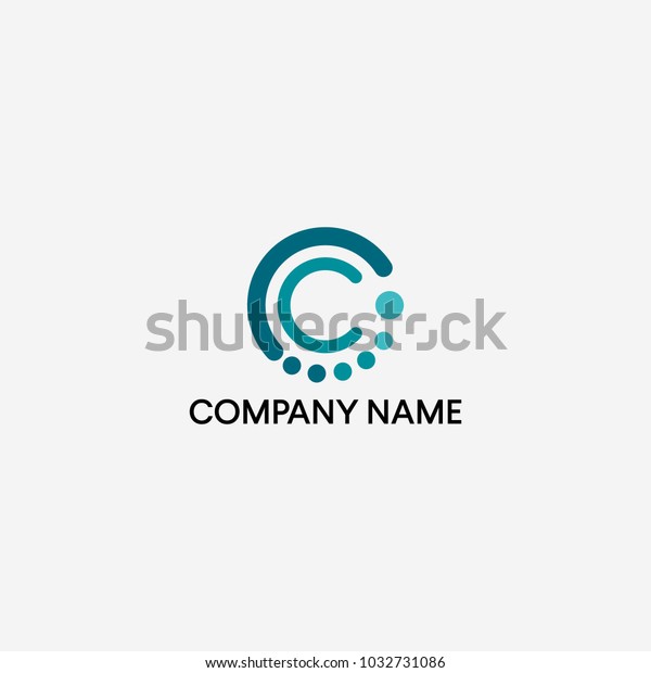 Circle Letter C Logo Design Stock Vector (Royalty Free) 1032731086