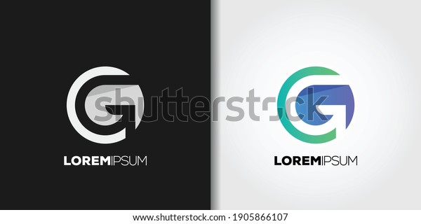 Circle Letter G Logo Set Idea Stock Vector (Royalty Free) 1905866107 ...