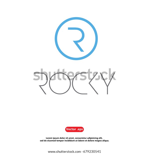 Circle Letter R Logo Template Letter Stock Vector (Royalty Free ...