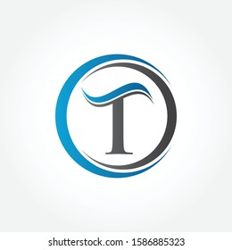 Circle Letter T Logo Creative Modern Stock Vector (Royalty Free ...