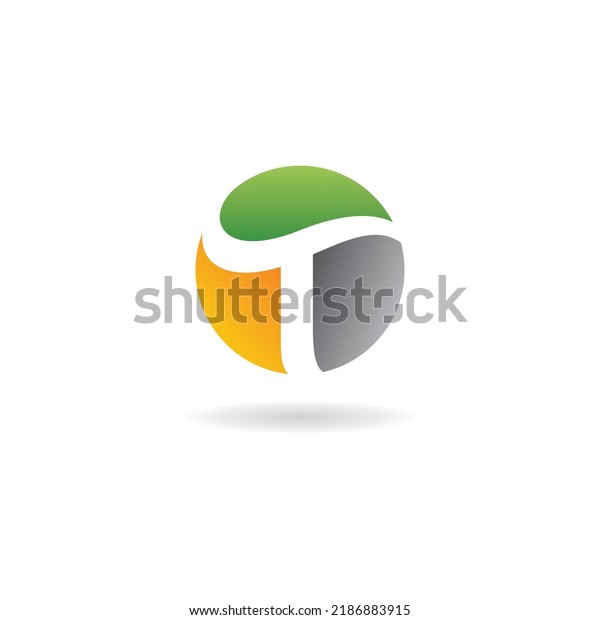 Circle Letter T Logo Design Stock Vector (Royalty Free) 2186883915 ...