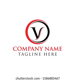 Circle Letter V Logo Creative Modern Stock Vector (Royalty Free ...