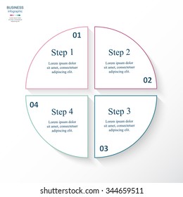 Circle Line Infographic Template Cycle Diagram Stock Vector (Royalty ...