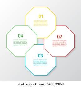 Circle Line Infographic Template Cycle Diagram: เวกเตอร์สต็อก (ปลอดค่า ...