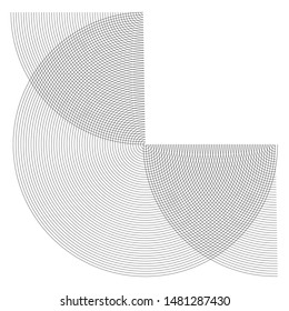 Circle Line Optical Illusion On White Stock Vector (Royalty Free ...
