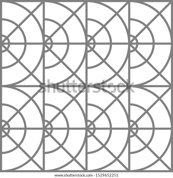 Circle Line Seamless Pattern Background Vector Stock Vector (Royalty ...