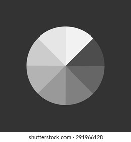 Circle Logo Design Illustration Gray Outbox Stock Vector (Royalty Free ...