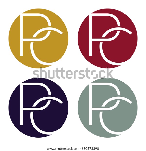 Circle Logo Icon Combination Twoletter Initials Stock Vector (Royalty ...