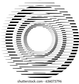 Curved Lines Circle Form Round Logo Stock Vector (Royalty Free) 646914874