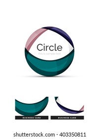 Logo del círculo. Formas giratorias transparentes: vector de stock ...