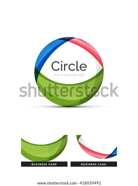 Logo del círculo. Formas giratorias transparentes: vector de stock ...