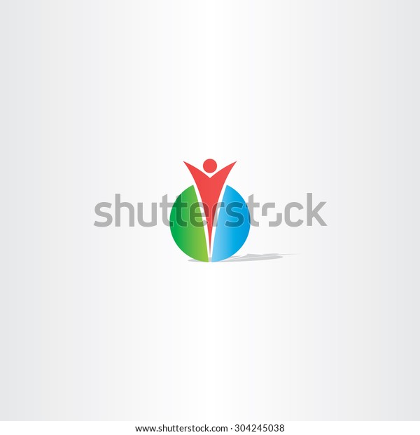 Circle Man Logo Design Vector Symbol Stock Vector (Royalty Free ...