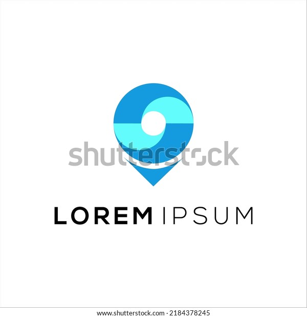 Circle Map Logo Design Technology Stock Vector (Royalty Free ...