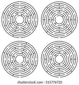 Circle Maze Vector Stock Vector (Royalty Free) 212425021 | Shutterstock