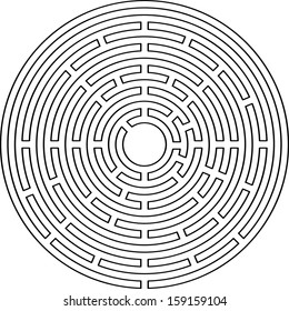 Circle Maze Vector Stock Vector (Royalty Free) 212425021 | Shutterstock