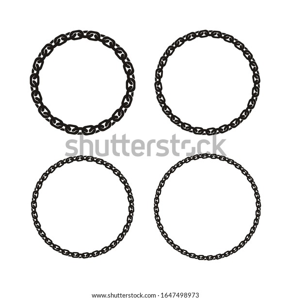 Circle Metal Chains Bracelet Border Frame Stock Vector (Royalty Free ...