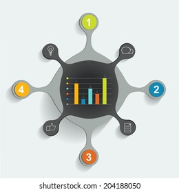 Circle Network Diagram Infographic Chart Vector Stock Vector (Royalty ...