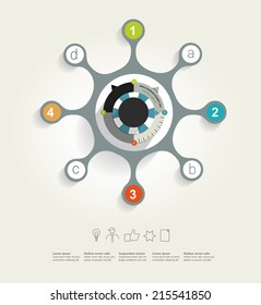 Circle Network Diagram Infographic Chart Vector Stock Vector (Royalty ...