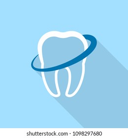 Circle On Tooth Logo Icon Flat Stock Vector (Royalty Free) 1098297680 ...