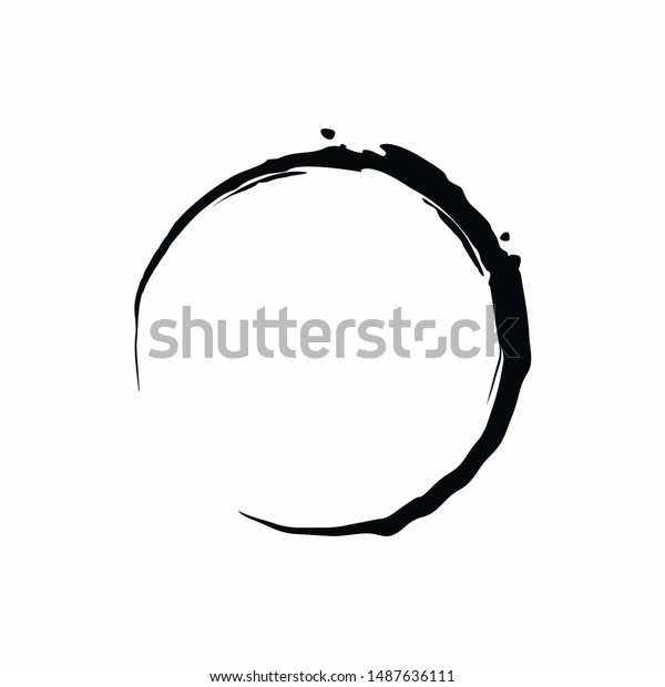 Circle Paint Brush Stroke Vector Stock Vector (Royalty Free) 1487636111 ...