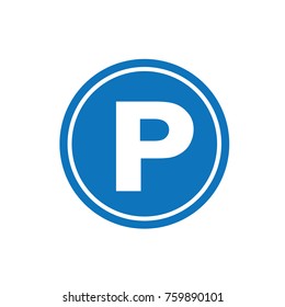 Circle Parking Sign Stock Vector (Royalty Free) 759890101 | Shutterstock