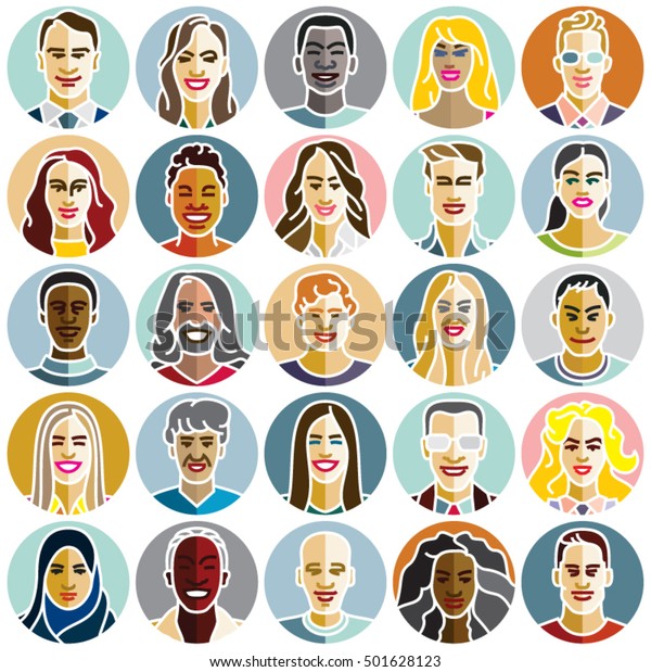 Circle People Icons Stock Vector (Royalty Free) 501628123 | Shutterstock