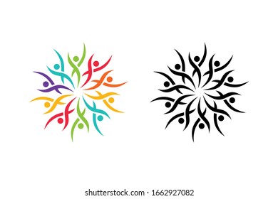 Circle People Logo Design Concept Very Stock Vector (Royalty Free ...