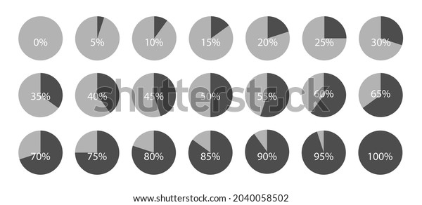 Circle Percent Diagram Collection Set Infographic Stock Vector (Royalty ...