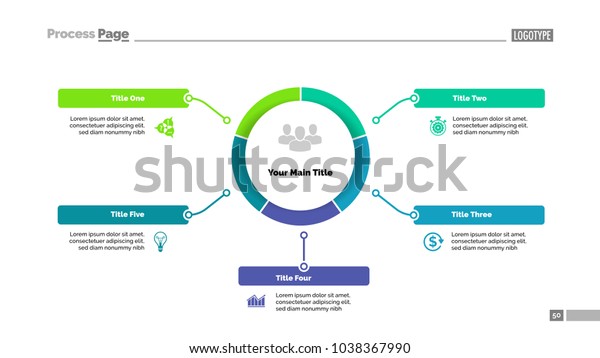 Circle Process Diagram Five Segments Step Stock Vector (Royalty Free ...