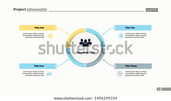 Circle Process Diagram Four Segments Step Stock Vector (Royalty Free ...