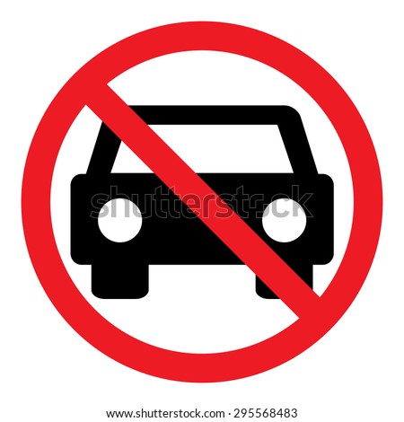 Circle Prohibited Sign No Car No Stock Vector (Royalty Free) 295568483 ...