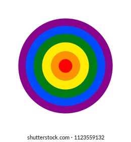 Circle Rainbow Colors On White Background Stock Vector (Royalty Free ...