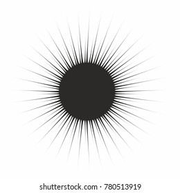 Circle Ray Star Comic Cartoon Design: vector de stock (libre de ...