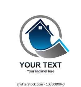 Circle Real Estate Logo Template House Stock Vector (Royalty Free ...