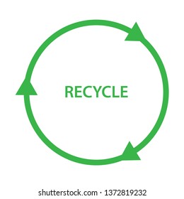 Circle Recycle Icon Stroke Outline Style Stock Vector (Royalty Free ...