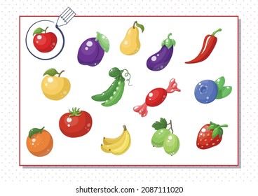 Circle Red Color Kindergarten Worksheet Help Stock Vector (Royalty Free ...