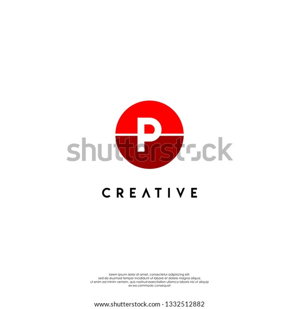 Circle Red P Logo Letter Design Stock Vector (Royalty Free) 1332512882 ...