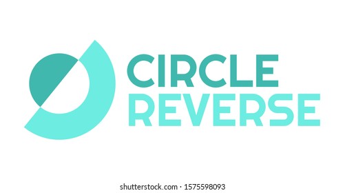Circle Reverse Blue Modern Sign Logo Stock Vector (Royalty Free ...