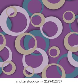 Circle Rings Minimal Geometric Seamless Pattern Stock Vector (Royalty ...