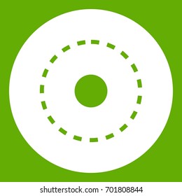 Circle Road Icon White Isolated On Stock Vector (Royalty Free ...