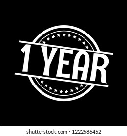 Circle Rubber Stamp Text 1 Year Stock Vector (Royalty Free) 1222586452 ...