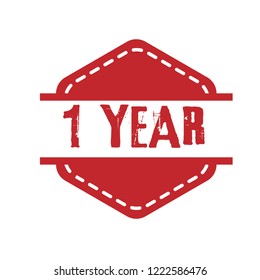 Circle Rubber Stamp Text 1 Year Stock Vector (Royalty Free) 1222586476 ...
