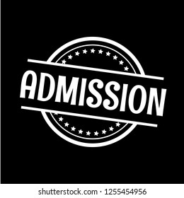 Circle Rubber Stamp Text Admission Admission Stock Vector (Royalty Free ...