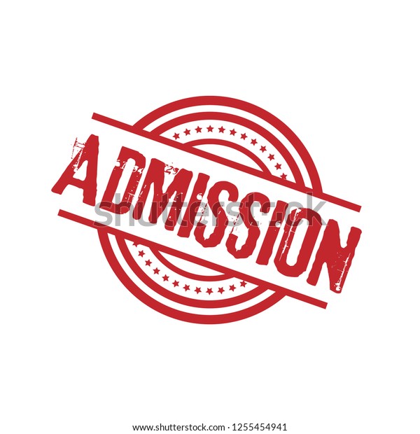 Circle Rubber Stamp Text Admission Admission Stock Vector (Royalty Free ...