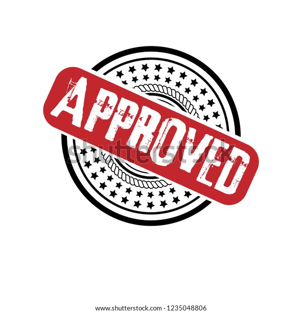 Circle Rubber Stamp Text Approved Approved Stock Vector (Royalty Free ...