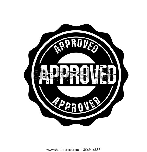 Circle Rubber Stamp Text Approved Approved Stock Vector (Royalty Free ...