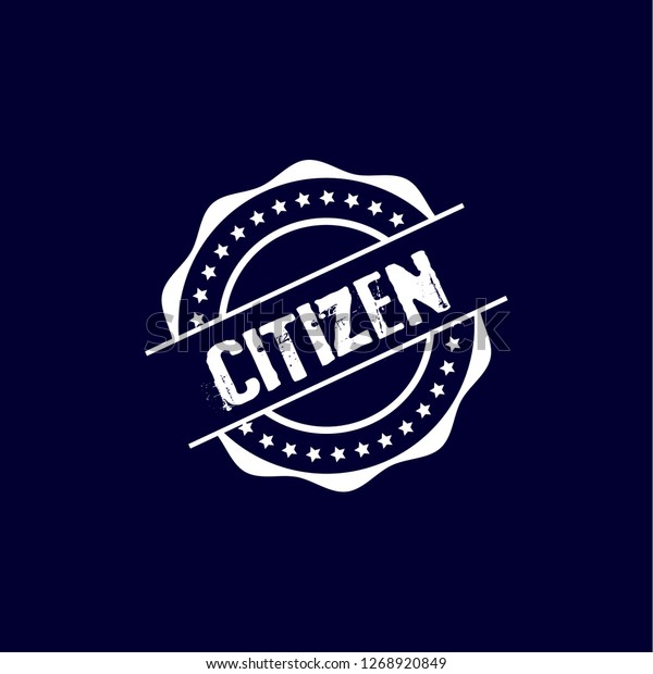Circle Rubber Stamp Text Citizen Citizen Stock Vector (Royalty Free ...