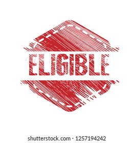 Circle Rubber Stamp Text Eligible Eligible Stock Vector (Royalty Free ...