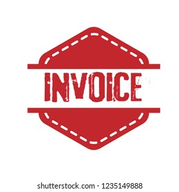Circle Rubber Stamp Text Invoice Invoice Stock Vector (Royalty Free ...